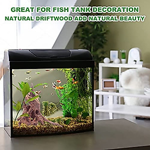 Hiwzitar Natural Large Coral Driftwood for Aquarium Decor, 10-15 Inch Length Branches for Fish Tank Reptile Decorations 2 PCS