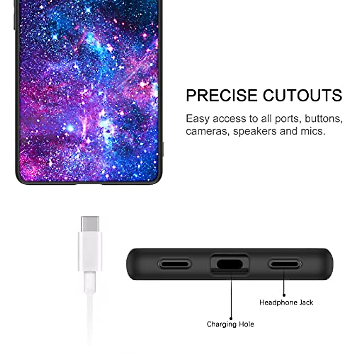 BENTOBEN Pixel 6a Case, Slim Fit Glow in The Dark Hybrid Hard PC Soft TPU Bumper Drop Protective Girls Women Boy Men Phone Cases Cover for Google Pixel 6a 6.1", Nebula/Galaxy