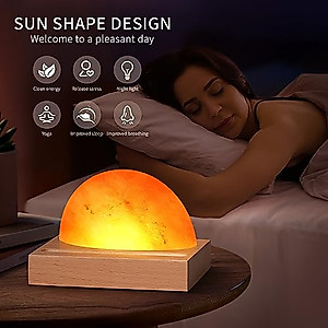 Himalayan Pink Salt Lamp Night Light, Natural Crystal Rock Salt Lamp Dimmable, Negative Ion Crystal Salt Lamp for Home Decoration, Ideal Gift for Friends