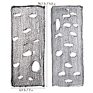 TOYMYTOY 2PCS Halloween Creepy Cloth Party Decor,Drape Doorways Entryways Windows Cover Gauze 6.6ft x 177"(Black and Grey)