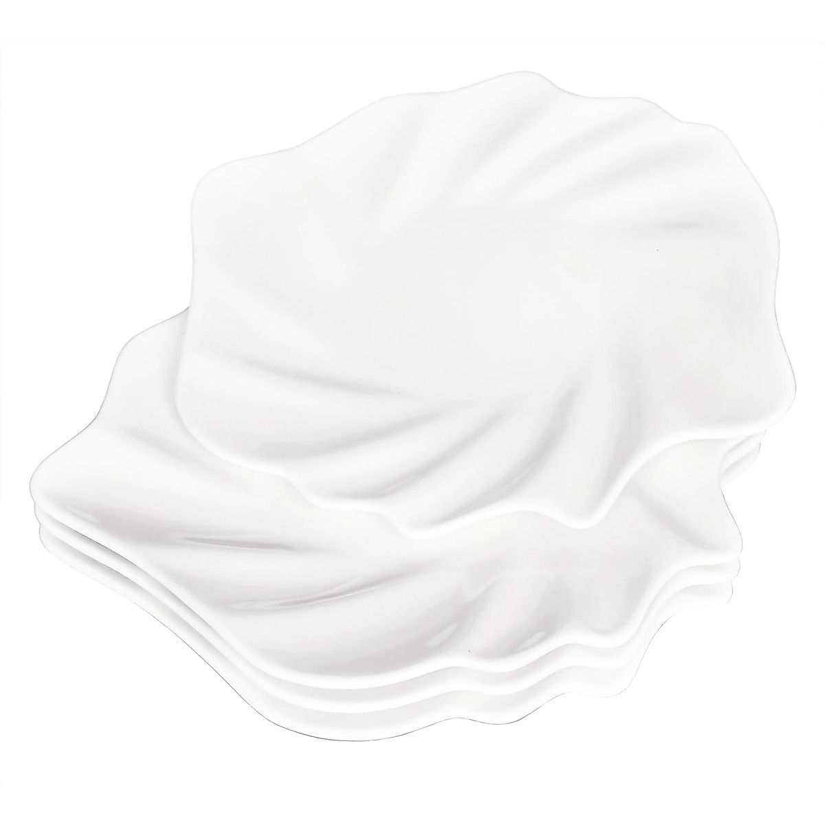 jinsongdafa Appetizer dinner Plates white Dessert Plates - Porcelain Modern Pasta Salad Plate Set of 4, Smooth Glaze, Scratch Resistant - Dishwasher, Microwave, Oven Safe 9.8 Inch