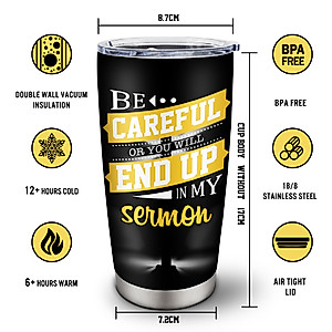 Pastor Appreciation Gifts, Pastor Gifts for Men Tumbler, Deacon Ordination Gifts, Unique Pastor Gifts, Gifts for Pastor Men Woman, Pastor Anniversary Retirement Gifts 20oz Coffee Cup 1pc