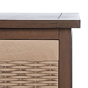 SAFAVIEH Home Collection Landers Brown 4-Drawer Media Stand (up to 55-inch Flat Screen TV)