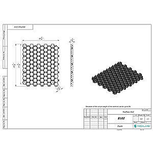 Vodaland Permeable Pavers - HexPave Grass & Gravel Permeable Paver System - 100% Recycled PPE Plastic Pavers, Handles 27,000 lbs, 1" Depth, 65 s.f / 22 Units