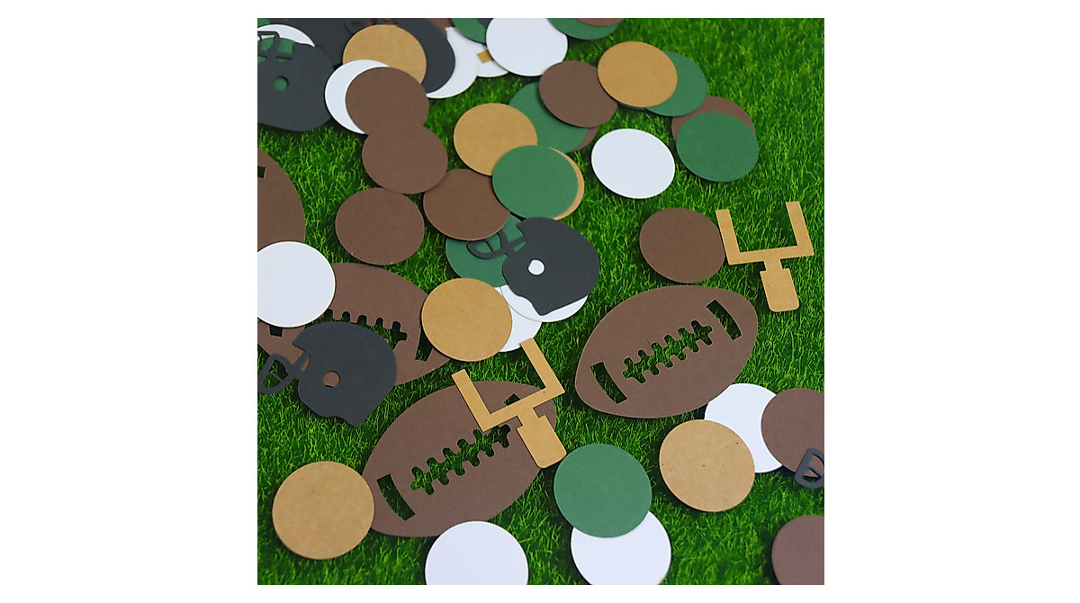 220 Pieces Football Confetti for Birthday Party | Soccer & Sports Decor