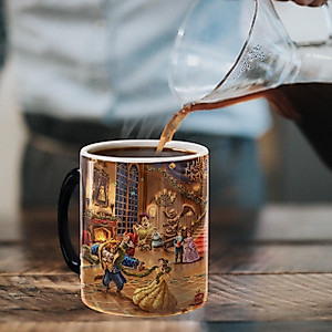 Morphing Mugs Disney – Beauty and the Beast – Thomas Kinkade Studios - One 11 oz Color Changing Ceramic Mug – Image Revealed When HOT Liquid Is Added!