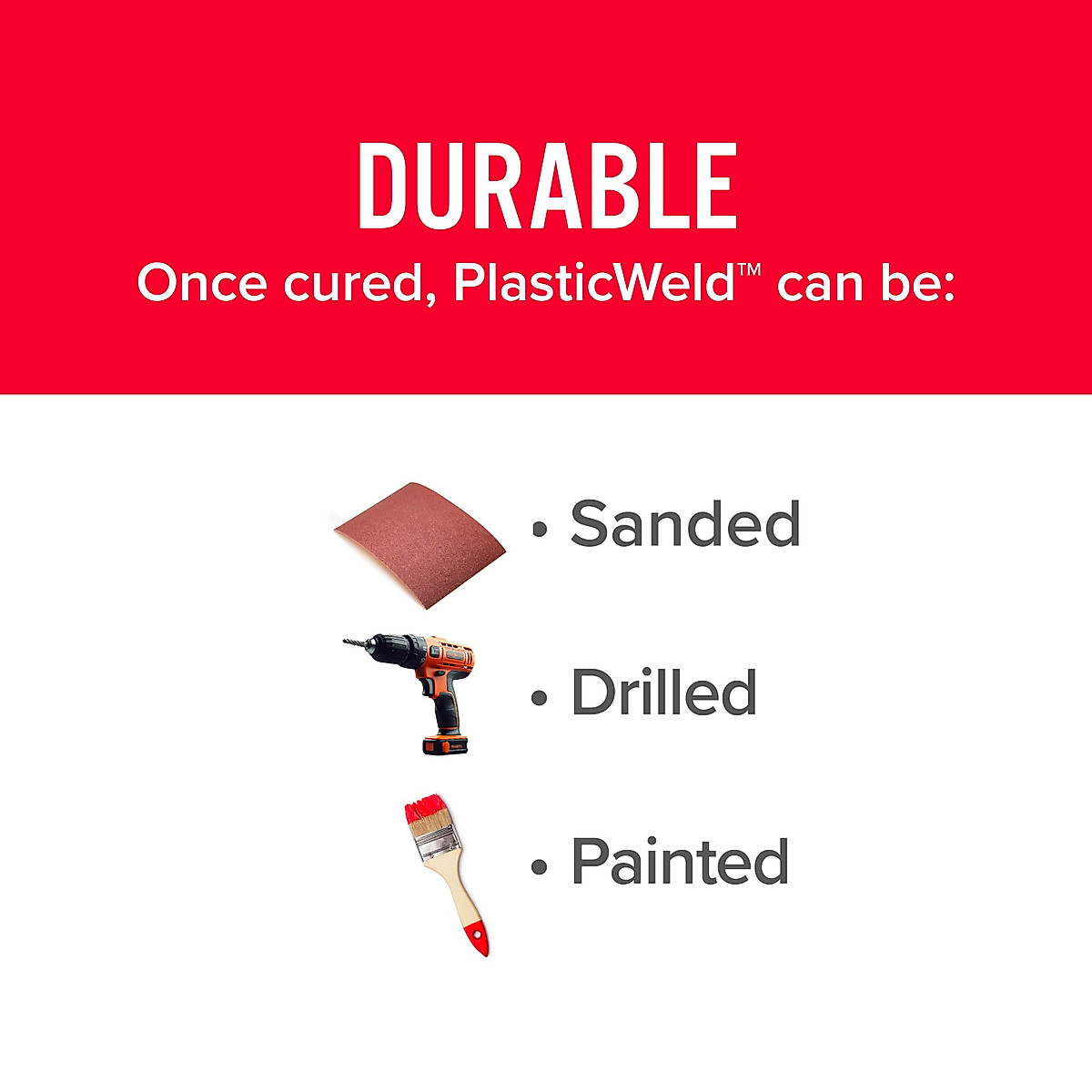 J-B Weld 8237 PlasticWeld Plastic Repair Epoxy Putty - 2 oz.