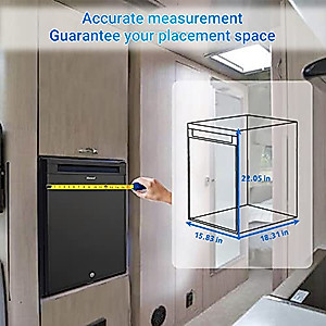 Smad Compact Mini Fridge Quiet No Noise Absorption Refrigerator with Lock 40L Truck Fridge 110V/12V Refrigerator 1.4 cu.ft, Black