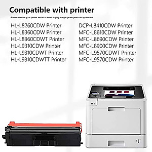 5PK TN436 Toner Cartridge Set (2Black 1Cyan 1Magenta 1Yellow) Super High Yield TN436 VASERIK Compatible Replacement for Brother TN436 Set HL-L8260CDW L8360CDWT L9310CDWT MFC-L8610CDW Printer Ink