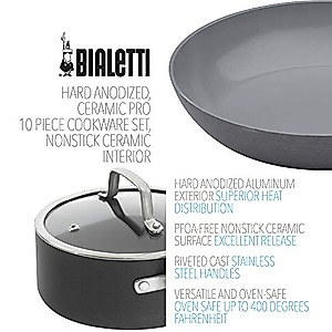 Bialetti Non-Stick Cookware, Ceramic Pro 10-Piece Set