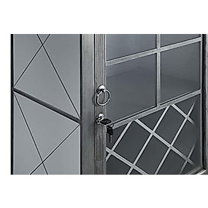 Convenience Concepts Gold Coast Serving Bar, Antique Silver / Mirror