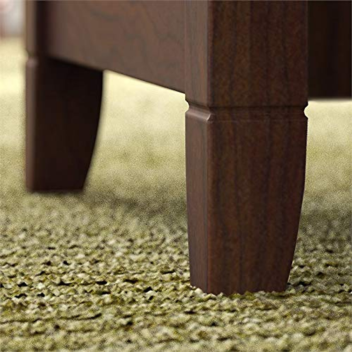 Bush Furniture Key West 60W L Shaped Desk with Mobile File Cabinet and Desktop Organizers, Bing Cherry