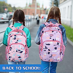 PerKoop 8 Pieces School Backpacks Bulk, 18 Inches Backpack for Back to School Supplies Donation, Backpacks for Elementary, Middle and High School Students