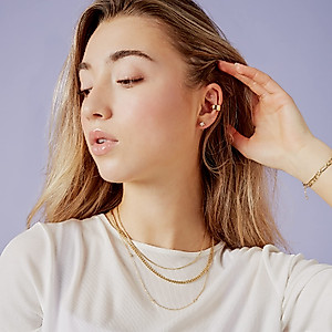 PAVOI 14K Gold Plated 925 Sterling Silver Huggie Half Hoop Earrings | Hypoallergenic Minimalist Tiny Cartilage Earring (Round CZ, White Gold)