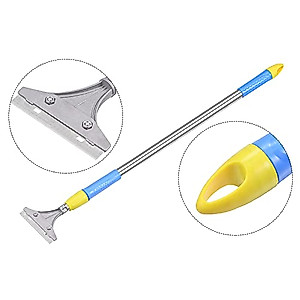 uxcell 49" Adjustable Floor Scraper Flooring Removal Tool with Long Steel Handle for Window Paint Glass Wall