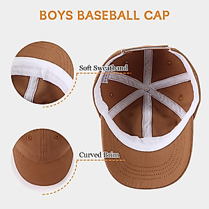 Summer Baby Boy Baseball Hat Kids Girl Hat Cotton Toddler Sun Hats for Boys 6M-10Y (Brown, 48cm)