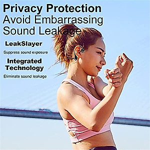 TWIFER Open Bone Conduction Wireless Bluetooth Smart Sports Noise Cancelling Bluetooth 5.3 Headset Waterproof Headphones for Yoga Running Gym