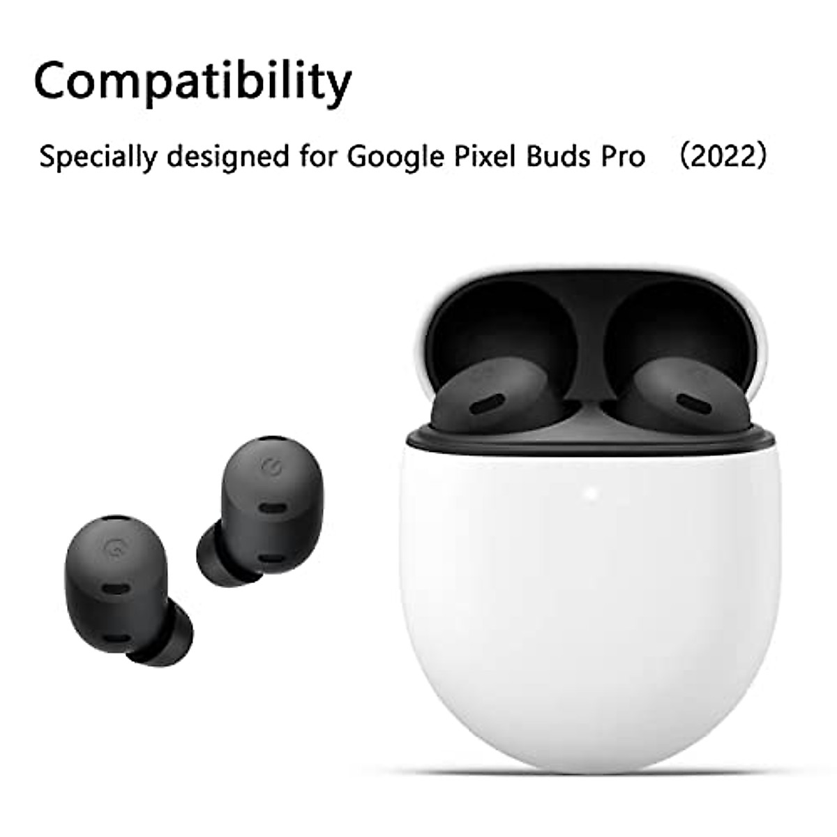 INGIDO Soft Silicone Designed for Google Pixel Buds Pro Case Cover 2022 - Midnight Blue