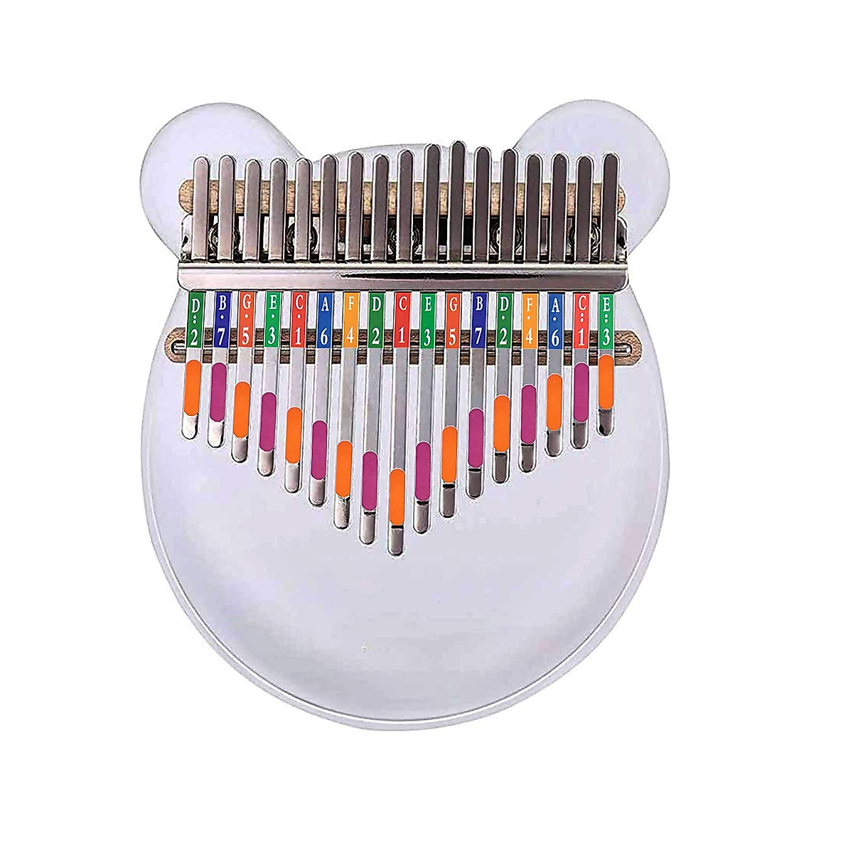 Ubrand 2set Kalimba Thumb Piano Note Stickers for Beginner Learner Musical Gift and Kalimba Scale Sticker Percussion (Color)