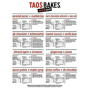 Taos Bakes Snack Bars - Crowd + Pleaser All-In-One Variety Pack - Gluten Free, Non-GMO, Healthy Granola Bars - Nutritious & Delicious Baked Bars - (12 Pack, 1.8oz Bars)