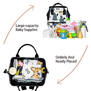 Childish Cute Dragons Diaper Bag Backpack Waterproof Backpack Baby Nappy Changing Bag for Travel Large Capacity Durable and Stylish for Woman
