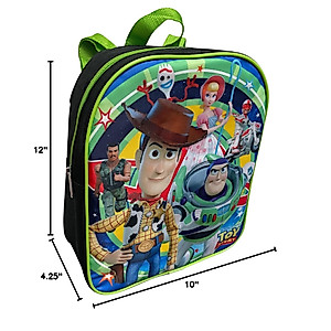 Ruz Toys Story Toddle Boy 12 Inch Mini Backpack (Black-Green)