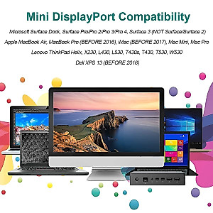 BENFEI Mini DisplayPort to DVI, Gold-Plated Mini DP to DVI (Thunderbolt Compatible) Male to Female Adapter Compatible with MacBook Air/Pro, Microsoft Surface Pro/Dock, Monitor, Projector and More