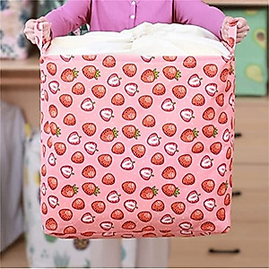 WALNUTA Printed Quilt Storage Bag Wardrobe Storage Bag Luggage Basket Quilt Clothes Storage Travel Linen