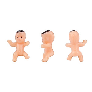 120 pieces Mini Plastic Babies Baby Shower Party Favor Supplies Ice Cube Game Party Decoretions Baby Full Moon Gifts, 1 inch