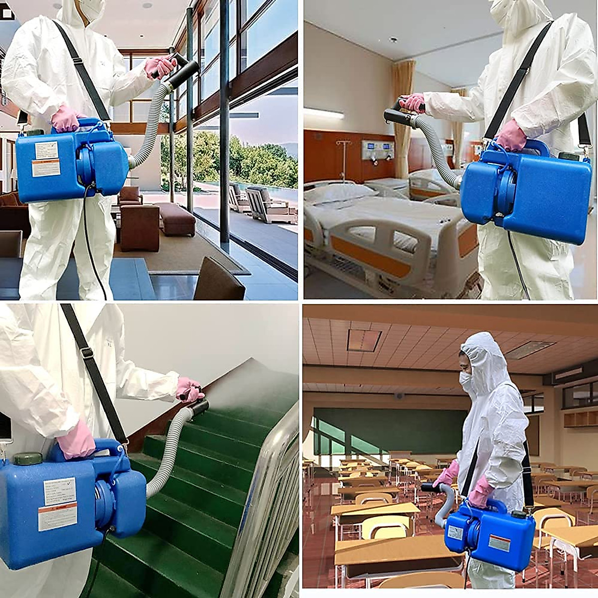 LONYEON 8L Electric ULV Cold Fogger Machine with Backpack Mist Atomizer, Adjustable Flow Rate, Large Area Spraying for Home Indoor Outdoor