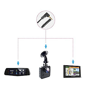 Dash Cam Rear Camera Cable,23 Ft 4 Pin to 2.5mm Male Plug Wire for Mirror Camera Rear View Camera,Car Recorder Reverse Camera Backup Camera Long Replacement Cable Cord Fit Pick-up,Trucks,RV,SUV,Bus