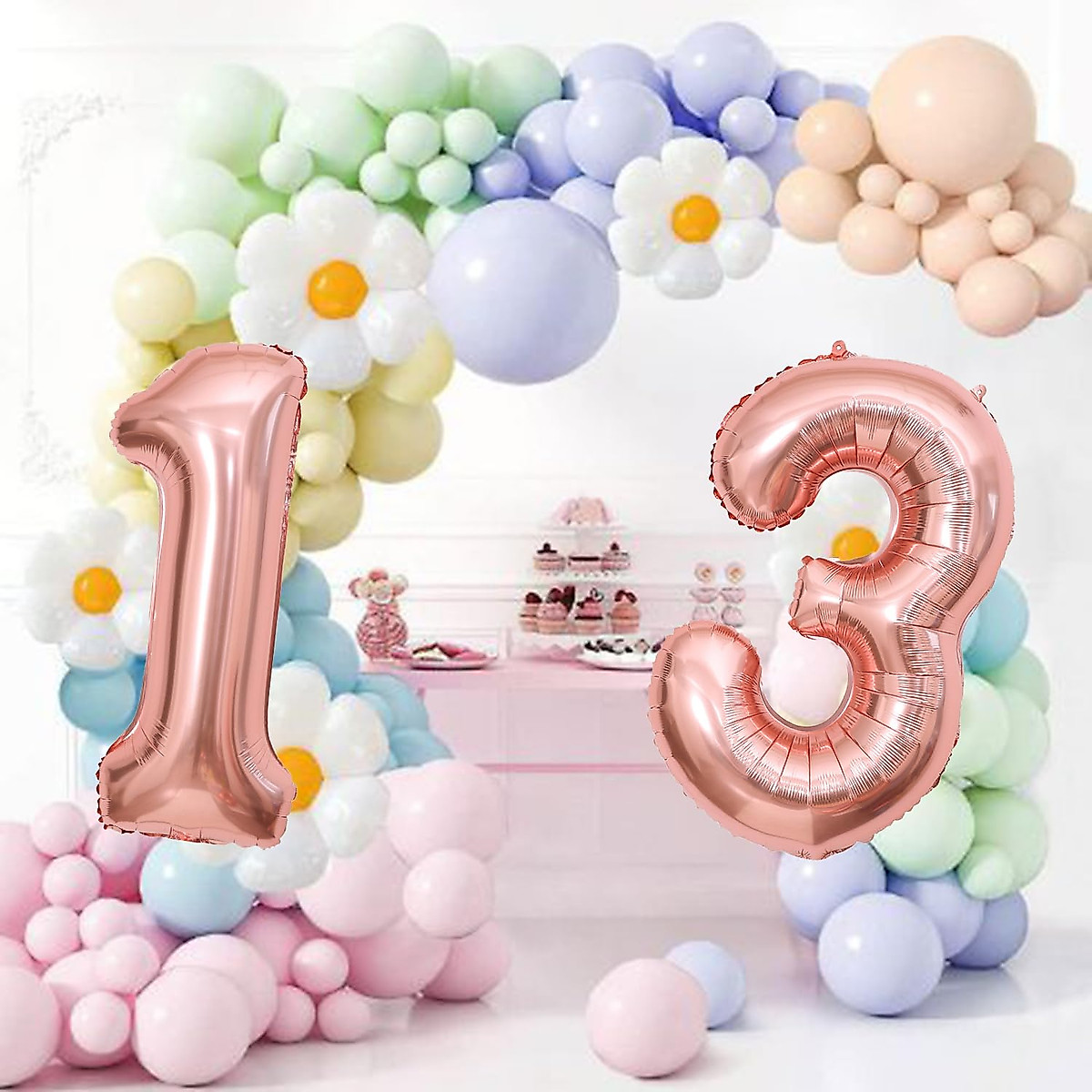 YFHVJTKO 40 Inch Number 53 Foil Balloons 53th Celebration Decorations for Happy 53th Birthday Party Wedding Bridal Shower Engagement Photo Shoot Anniversary Decoration, Number 53 Rose Gold Balloon