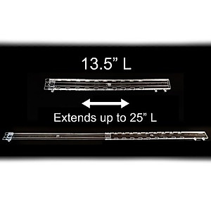 Adjustable Gondola Shelf Dividers - Retracting Item Organizer for Shelves 14" to 22" D - 50 Pack