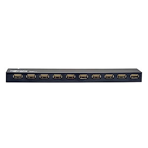 TRIPP LITE 10-Port USB2.0 Mobile Hi-Speed Hub Notebook Laptop (U223-010),Black