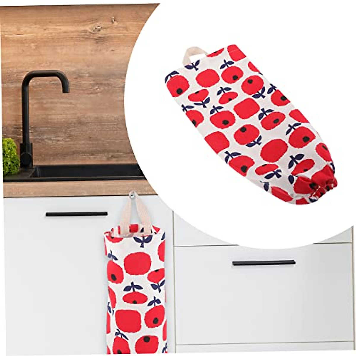 CIYODO Garbage Bag Storage Bag Grocery Bag Dispenser Trash Bag Holder Grocery Bag Holder Grocery Store Bag Shopping Bag Holder Trash Bags Kitchen Supply Fabric Wall-mounted Hanging Bag