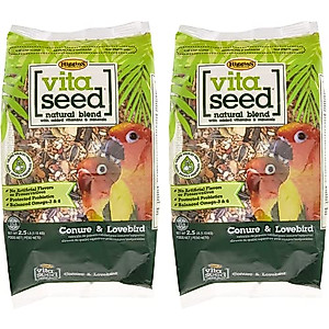 Higgins 2 Pack of Vita Seed Natural Blend Conure and Lovebird Food, 5 Pounds Each