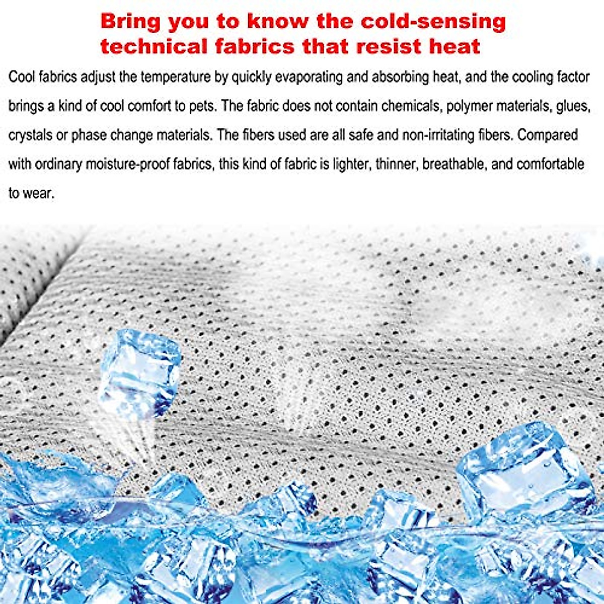 Dog Cool Vest Instant Cooling Clothes Summer Pet Breathable Mesh Instant Cooling Absorb Water and Evaporate Quickly Dogs Cool Jacket with Reflective Strip for Puppy Small Medium and Large Breed Dogs