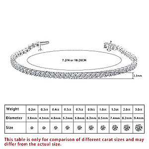 Beyond Brilliance 1/2 Carat Round Natural Diamond Tennis Bracelets for Women | Miracle-plated Sterling Silver Bracelets | Fine Jewelry for Her | Gift Box Included