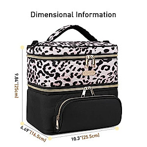V-COOOL Wearable Breast Pump Bag Compatible with Willow Elvie Hands-Free Pumps, Carrying Case for Work Mom, Breastfeeling Pump Bag Adjustable Velcro and Pump Parts Wet Bag(Only Leopard Bag)