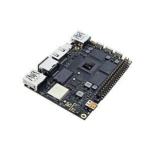 Amlogic A311D2 Single Board Computer-khadas VIM4 with 3.2 Tops NPU with Active Cooling Kit Supports 4K UI and HDMI Input, 4 Display Interfaces, LAN WiFi 6&BT5.1, 8GB 64bit LPDDR4X 2016MHz