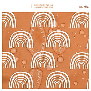 KKTAPOS Wet Dry Bags for Baby Cloth Diapers - Waterproof Reusable Washable Travel Bags, Gym Bag, Pool, Daycare Soiled Baby Items Yoga Gym Bag for Swimsuits & Wet Clothes 3pcs/set (Sun)