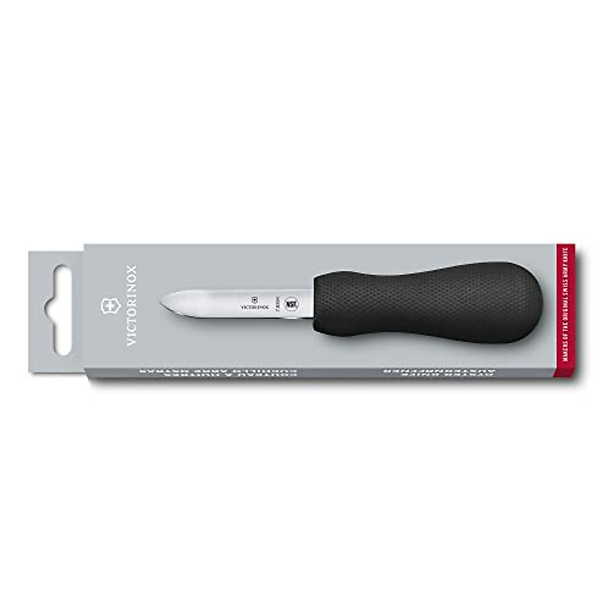 Victorinox 7.6394 Oyster Knife Easily Shuck Oysters and Open Shellfish Straight Blade in Black, 6.5 inches