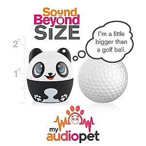 My Audio Pet Mini Bluetooth Animal Wireless Speaker for Kids of All Ages - True Wireless Stereo – Pair with Another TWS Pet for Powerful Rich Room-Filling Sound (Pandamonium)