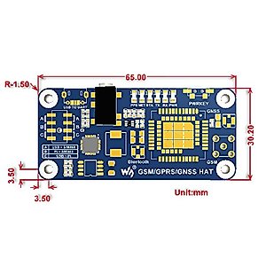 GSM/GPRS/GNSS Bluetooth HAT Expansion Board GPS Module SIM868 Compatible with Raspberry Pi 2B 3B Zero Zero W Support Make a Call,Send Messagess,DataTransfer IOT