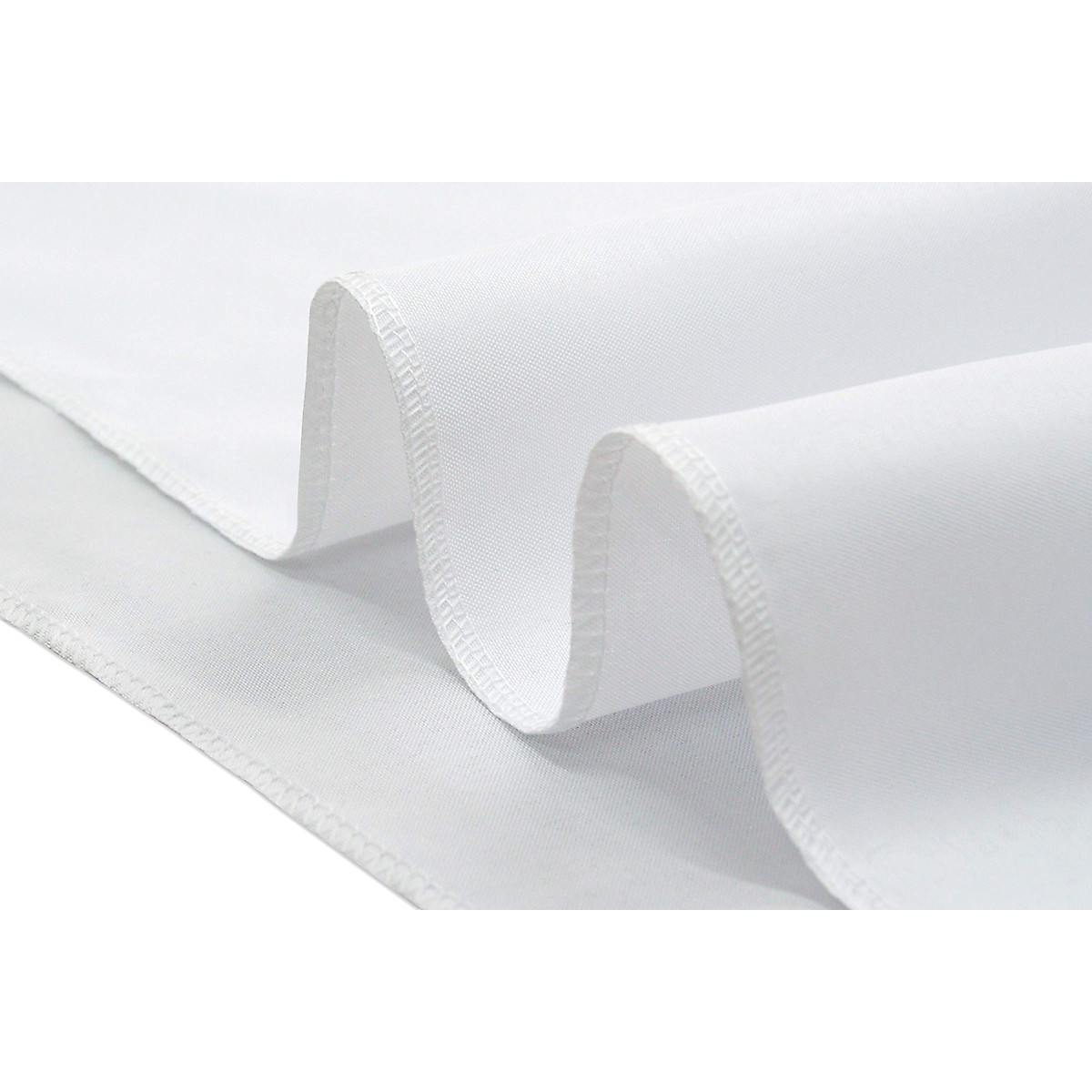 GEFEII Kitchen White Tablecloth 90 inch Round Tablecloths Solid Polyester Table Cloth for Wedding Party Restaurant Banquet Dining Buffet Table Picnic Decorations (Round-90 inch, White)