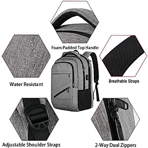 MATEIN Travel Laptop Backpack & Laptop Backpack 17 inch, Large Travel Backpacks for Men Oversized Airline Carry on Personal item Bag, Durable TSA Computer Bag Water Resistant Rucksuck for Work