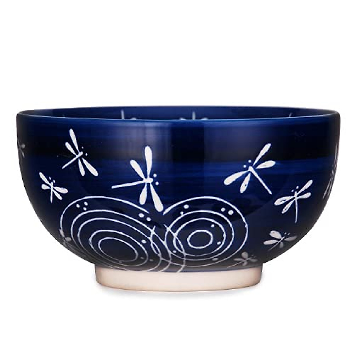 Ceramic Japanese Bowl with Soup Spoon, Noodle Chopsticks, Bamboo Lid and Trivet, Vintage Inspired Kitchenware, 5 Piece Set