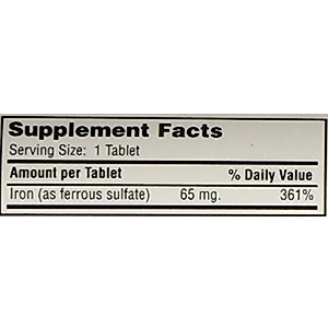 Major FeroSul Ferrous Sulfate 325mg, 100 Iron Supplement Tablets each (Value Pack of 3)
