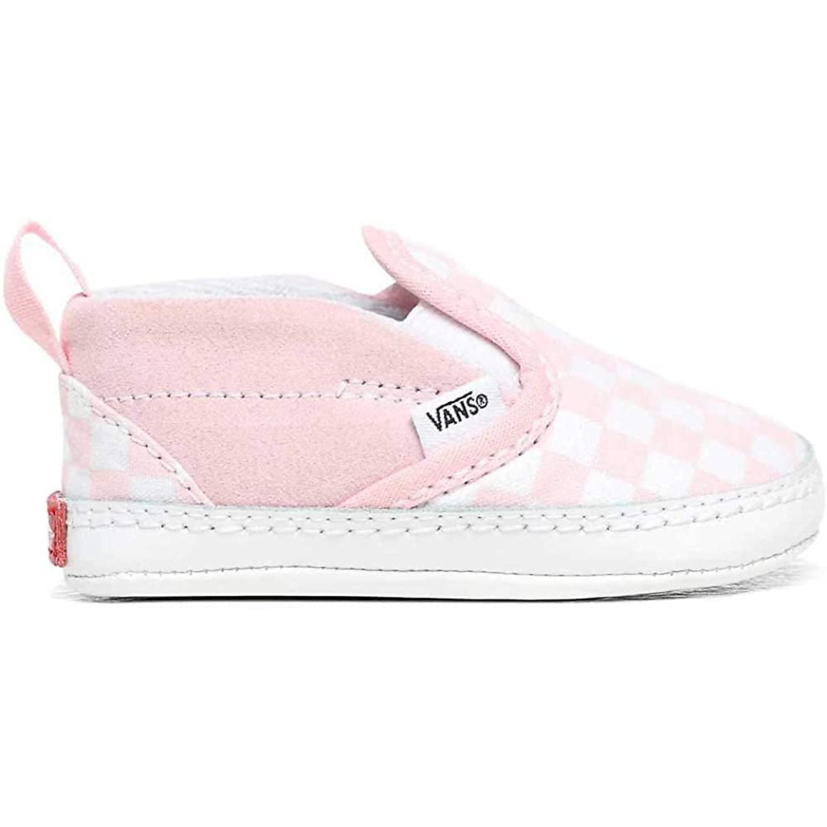 Vans, Infant Slip-On V Crib Sneaker (Blush Pink/True White, 2)