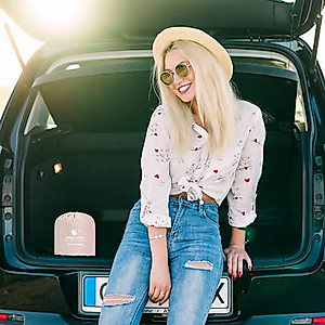 urnexttour Travel Blanket Pillow, Premium Soft Airplane Blanket for Long Flights, Lightweight Blanket with Portable Drawstring Storage Bag for Traveling, Office 43" x 60" Pink